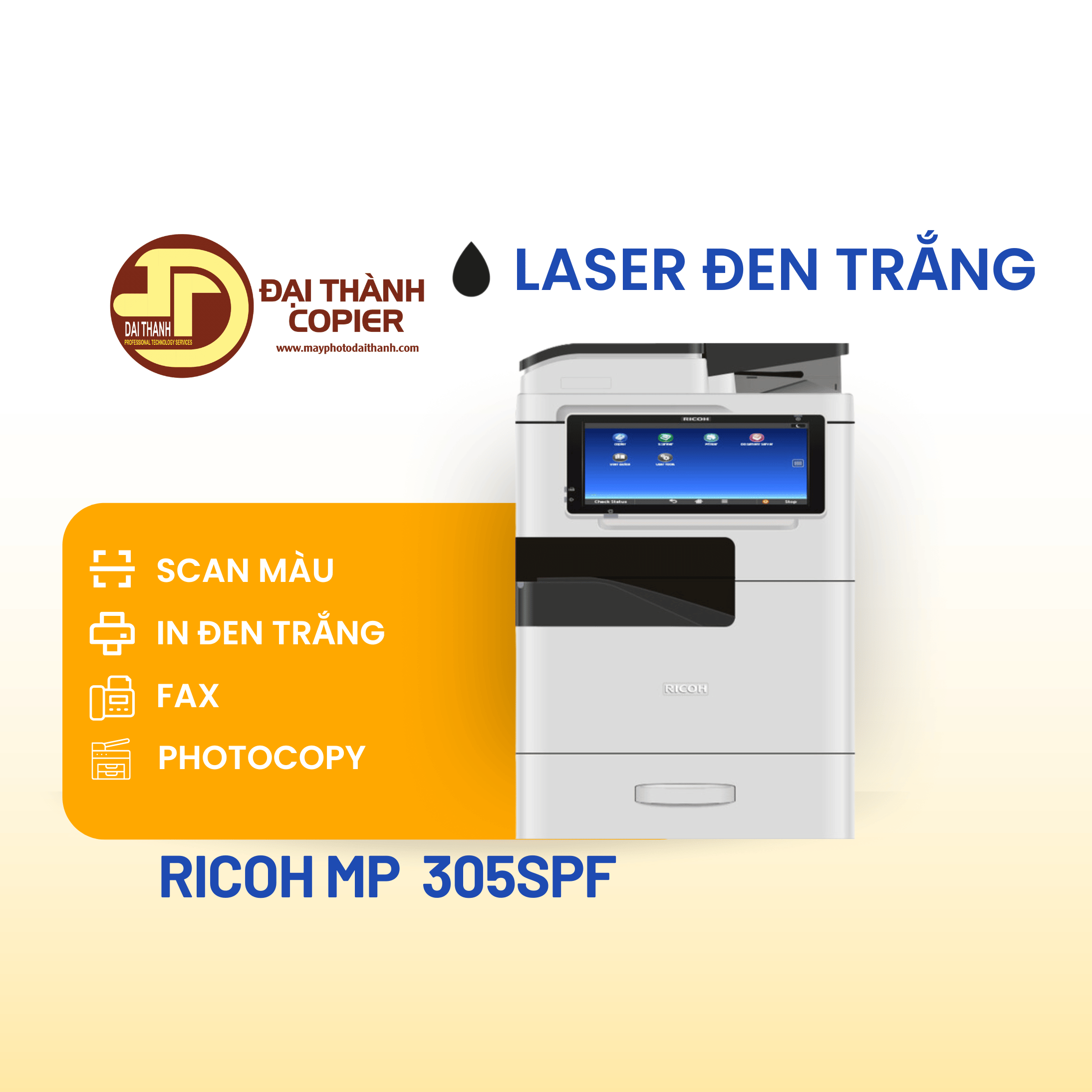 cho thuê Máy Photocopy Ricoh MP 305 SPF
